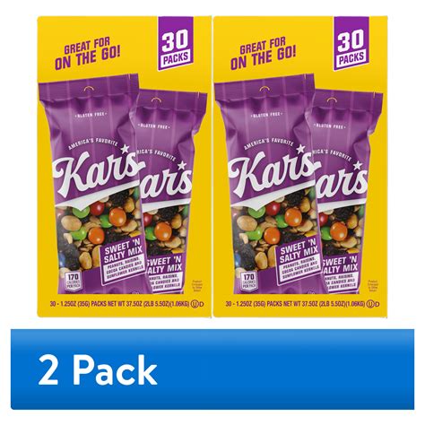 2 Pack Kars Gluten Free Sweet N Salty Trail Mix 125 Oz 30 Count