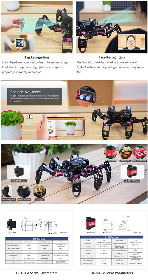 Hiwonder Spiderpi Ai Intelligent Visual Hexapod Robot Advanced Kit With Raspberry Pi 5 4gb