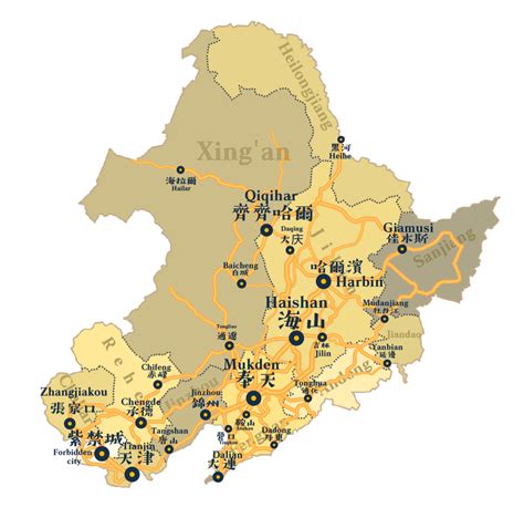 Eastern Asia Political Map Of Manchukuo With