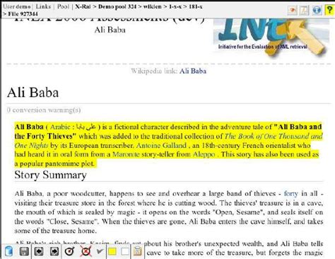 Inex 2006 Assessment Interface Download Scientific Diagram