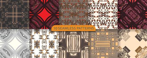 Modern Abstract Seamless Pattern Set Vector Illustration 21631212