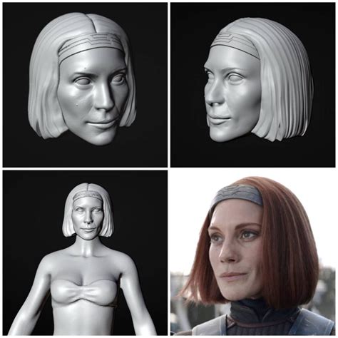 Bo Katan Kryze Head Sculpt From Star Wars The Mandalorian For 16 Scale