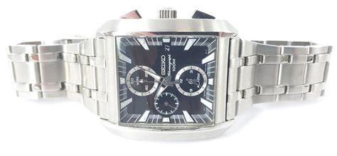Sold Price A Seiko Quartz Chronograph Watch Classic Santos Tank