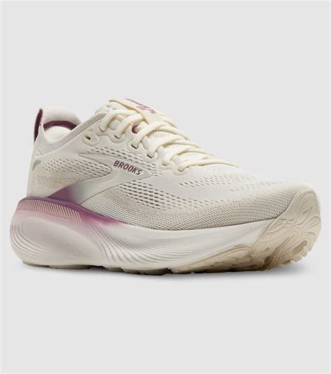 Brooks Adrenaline Gts 25 Womens Coconut Argyle White The Athletes Foot