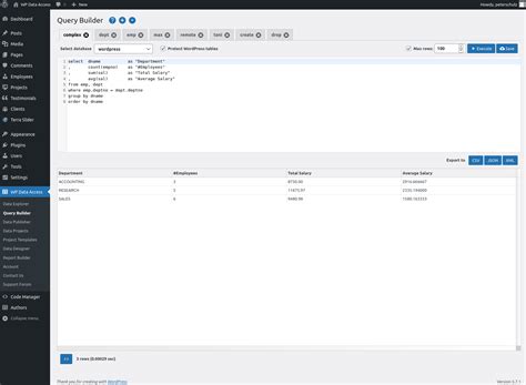 Wp Data Access Query Builder Click To Enlarge Wp Data Access