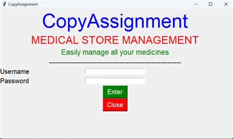 Medical Store Management System Project In Python CopyAssignment