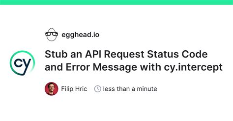 stub an api request status code and error message with tercept
