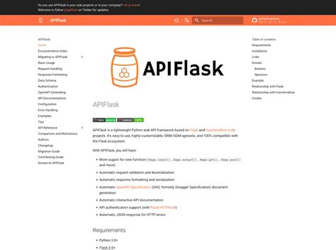 Apiflask By Apiflask A Flask Template Built At Lightspeed