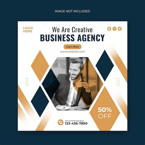 디지털 마케팅 비즈니스 대행사 소셜 미디어 게시물 또는 웹 배너 템플릿 프리미엄 Psd 파일