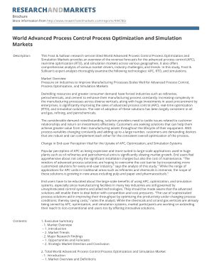 Fillable Online World Advanced Process Control Process Optimization And Fax Email Print