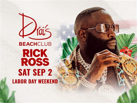 Saturday Hiphop Day Pool Party Rick Ross Live Drais Beachclub