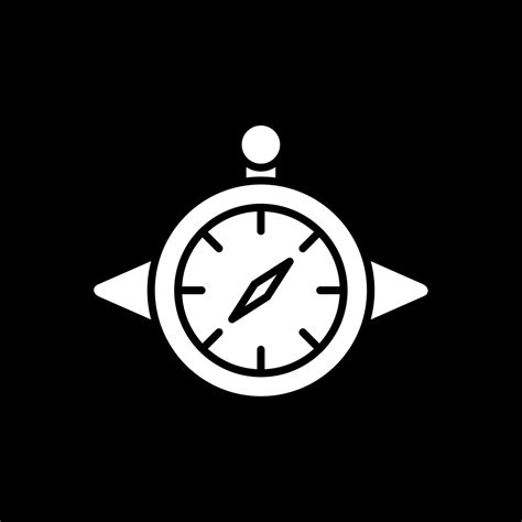 Compass Glyph Inverted Icon Design 43913734 Vector Art At Vecteezy