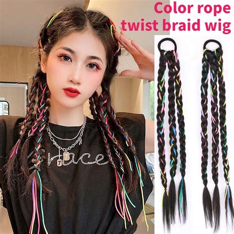 Color Twist Braid Wig Hair Rope For Girl Hot Girl Dirty Braid For Women