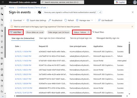 조건부 액세스 관련 로그인 문제 해결 microsoft entra id microsoft learn
