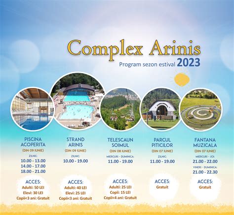 Complex Arinis Program Sezon Estival 2023