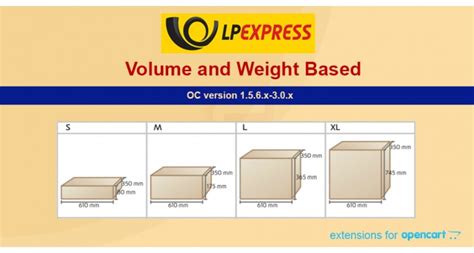 OpenCart LPexpress Terminals Volume And Weight Based Shipping