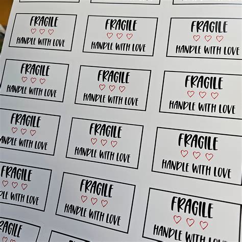 Fragile Rectangular Sticker Sheet Loonicorn