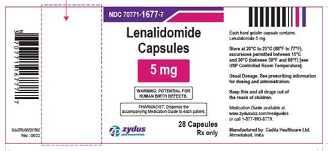 Ndc 70771 1679 Lenalidomide Capsule Oral