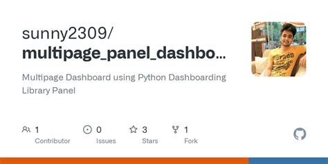 Github Sunny2309multipagepaneldashboard Multipage Dashboard Using Python Dashboarding