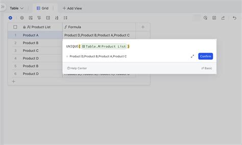 Use The UNIQUE Function For Base