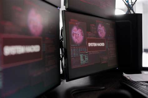 Premium Photo Hacked System Alert Message Showing On Multiple