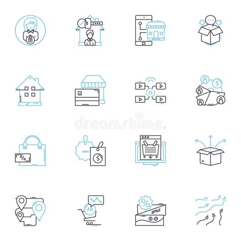 Cut Rate Advertising Linear Icons Set Discount Savings Bargain Cheap Economical Thrifty