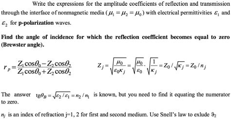 Solved Write The Expressions For The Amplitude Coefficients Of