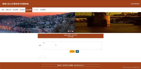 Springbootjavaphpnodepython智慧小区公共事务电子投票系统【计算机毕设】公共事项投票系统原型 Csdn博客
