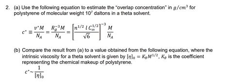 Solved A ﻿use The Following Equation To Estimate The