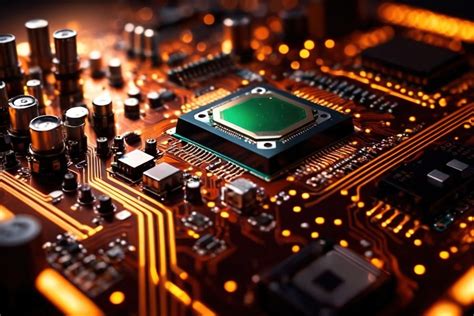 Premium Photo Computer Circuit Board Intricate Electronic Technology For Cpu Processor