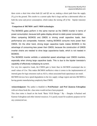 Introduction To VLSI Technology DOCX Consumer Electronics Technology Computing
