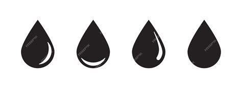 Premium Vector Water Drop Shapes And Oil Drop Flat Vector Illustration