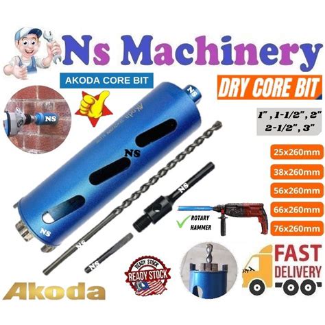 Akoda Dry Core Bit Sds Plus Heavy Duty Concrete Diamond Core Drill Bit Set Lazada