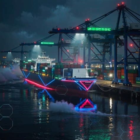 Free Neon Harbor Night Image Cyberpunk Harbor Neon Download At