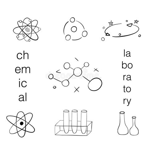 Chemistry Laboratory Molecule Atom And Chemical Compound Stock Vector Illustration Of
