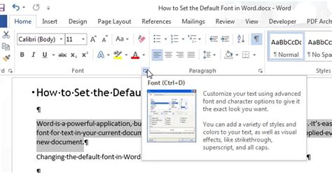 How To Set The Default Font In Word Healthy Food Near Me