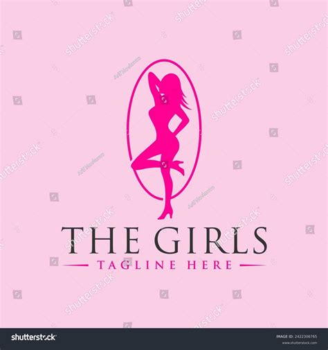Sexy Woman Illustration Logo Design Letter Stock Vector Royalty Free Shutterstock