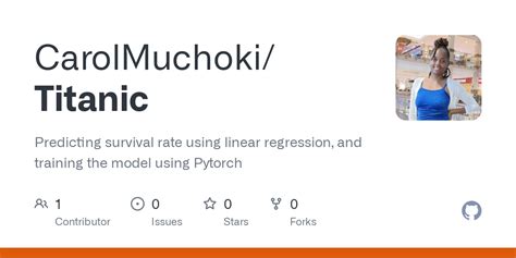 Github Carolmuchoki Titanic Predicting Survival Rate Using Linear Regression And Training