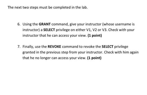 Solved The Next Two Steps Must Be Completed In The Lab Chegg
