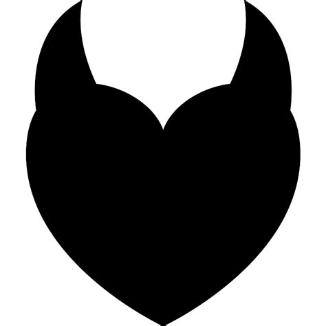 Devil Heart With Two Horns Vector Svg Icon Svg Repo
