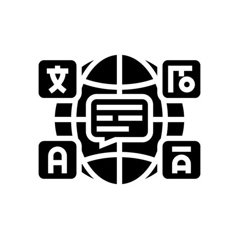 Multilingual Globe Nlp Glyph Icon Illustration 57813811 Vector Art At