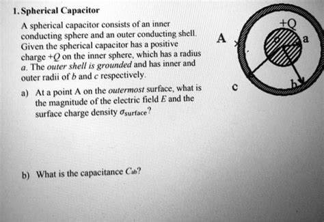 1 Spherical Capacitor A Spherical Capacitor Consists Of An Inner Conducting Sphere And An Outer