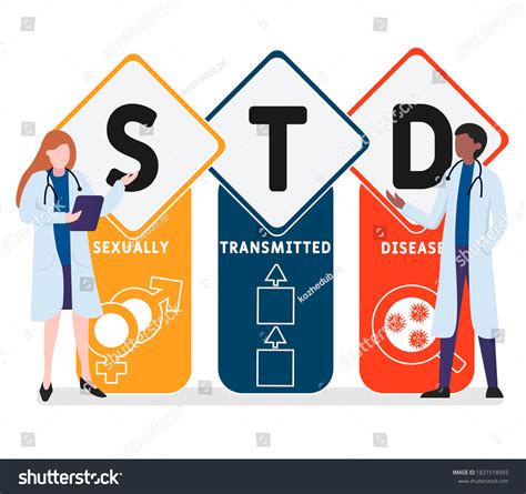 Flat Design People Std Sexually Transmitted Stock Vector Royalty Free Shutterstock