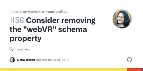 Consider Removing The Webvr Schema Property · Issue 58 · Immersive
