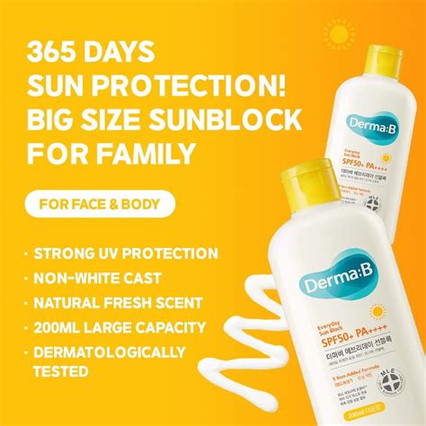 Derma B Everyday Sun Block Sunscreen Spf 50 Pa 671 Fl Oz Big