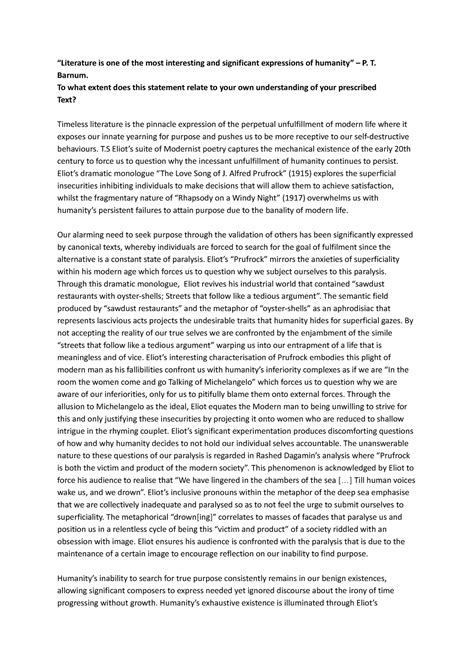 Mod B HSC Practice Paper Literature Is One Of The Most Interesting And Significant