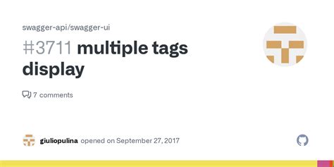 Multiple Tags Display Issue Swagger Api Swagger Ui GitHub