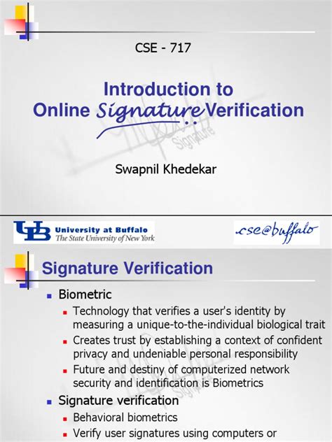 Introduction To Online Signature Verification Pdf Biometrics Authentication