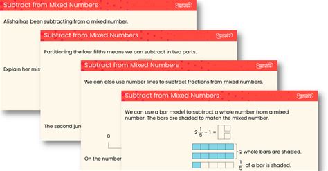 Subtract From Mixed Numbers Classroom Secrets