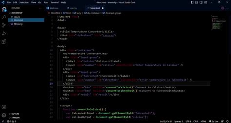 Nilmanshi Vyas On Linkedin Temperatureconverter Webdevelopment Codingjourney Task1complete